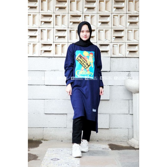 Jual Midi Dress Viral Printing DTF Cadburry | Shopee Indonesia