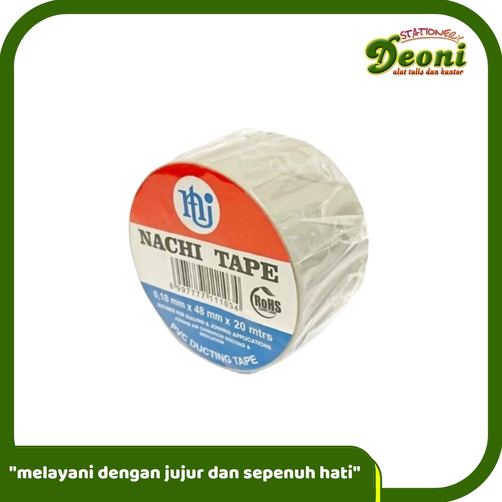 Jual Nachi Tape PVC Ducting Isolasi Pipa AC 48 mm x 20 Meters Cream ...