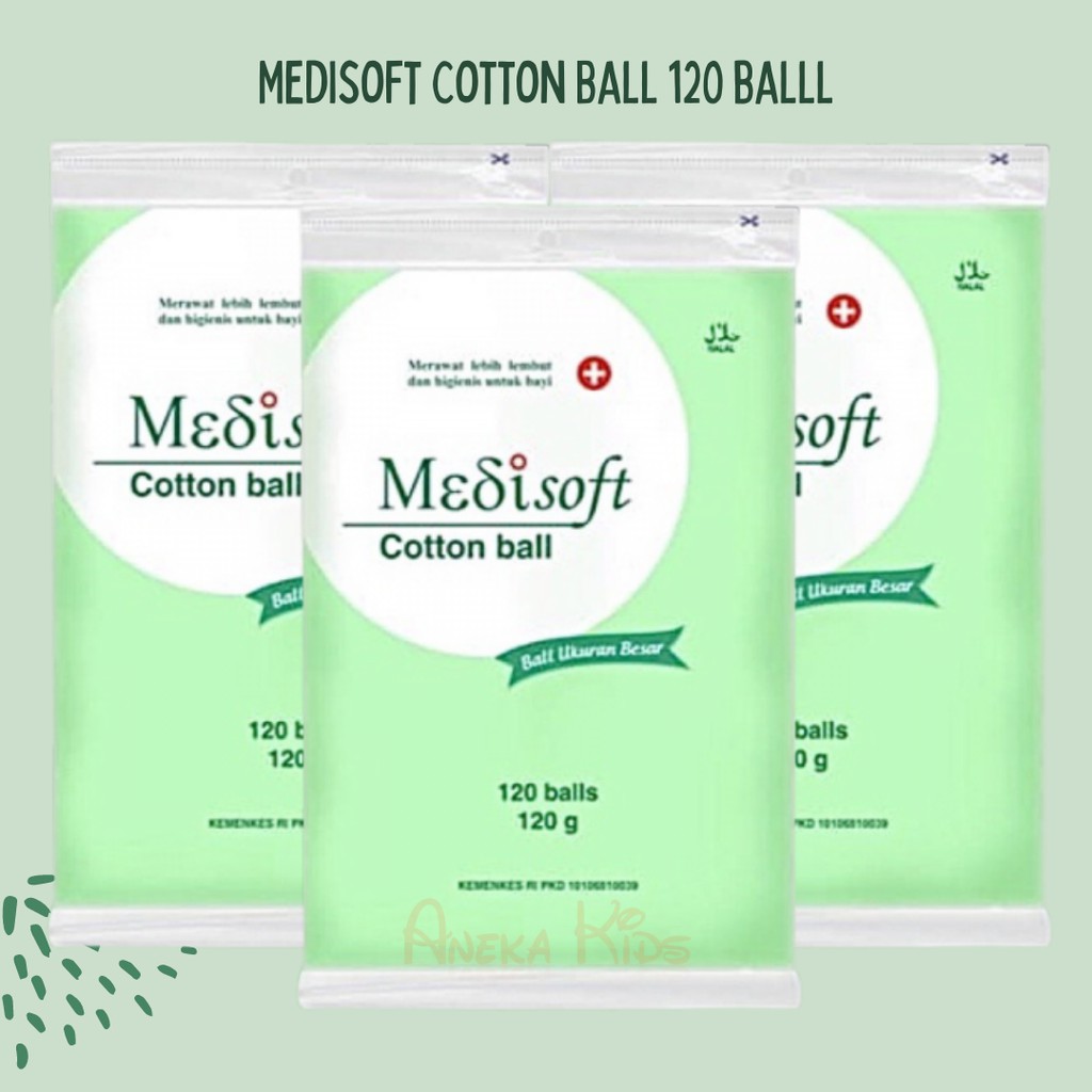 Jual Medisoft Cotton Ball 120 ball (hijau) | Shopee Indonesia