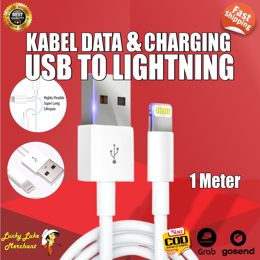 Jual Kabel Charger USB to I-phone Cable Data Charging Kabel Data 1 ...