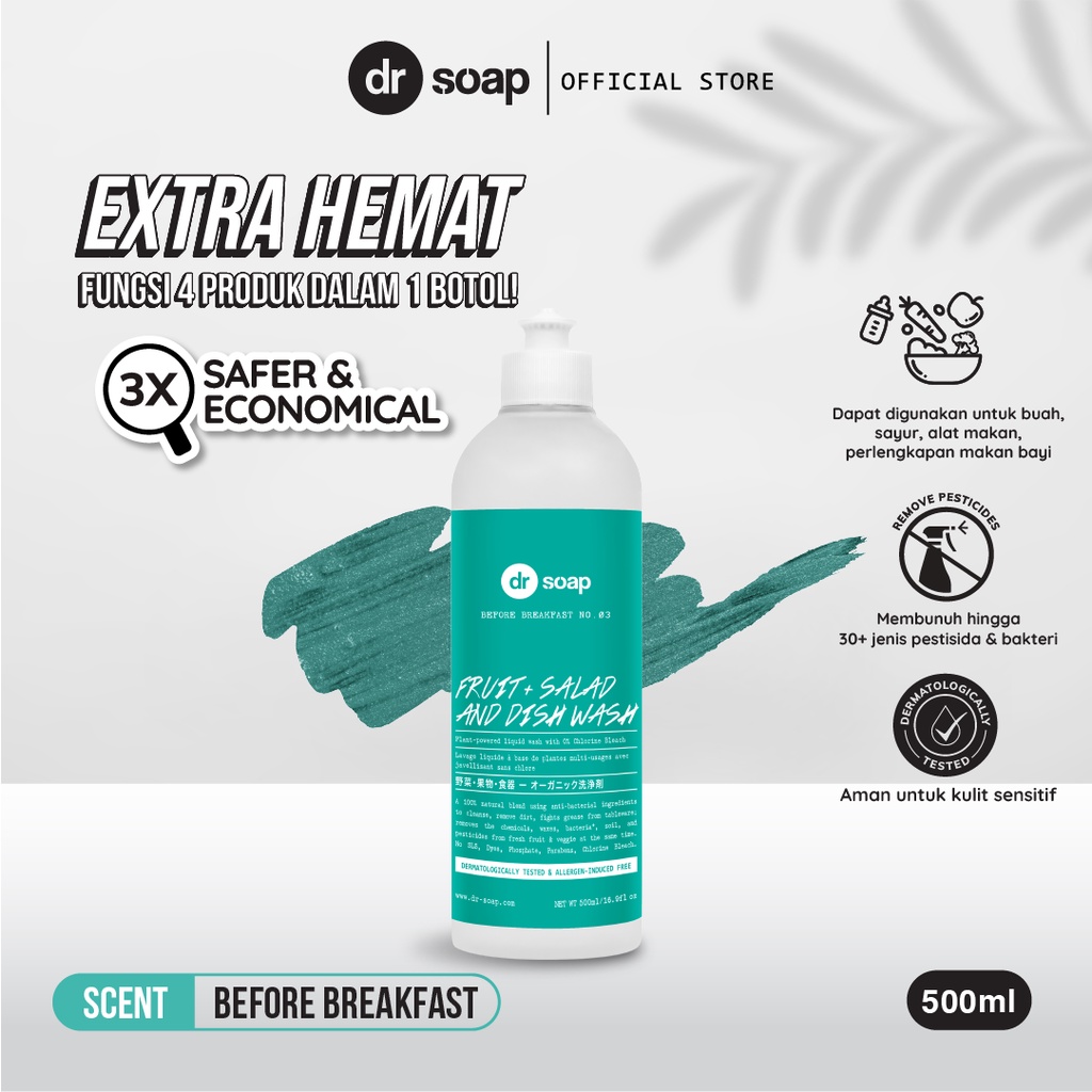 Jual dr soap Fruit + Salad and Dish Wash (Before Breakfast) 500ml ...