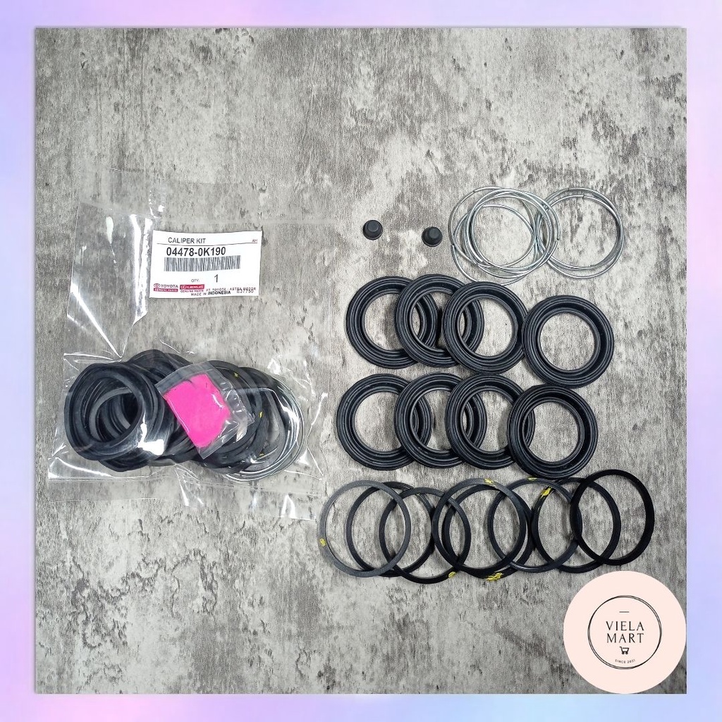Jual Caliper Kit Karet Seal Rem Cakram Depan Fortuner Hilux (04478-0K130) (04478-0K190) (04479 ...