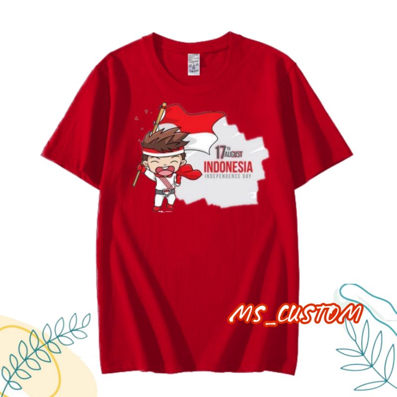Jual Kaos Anak 17 Agustusan | Baju kaos anak HUT RI ke 77 | Shopee Indonesia