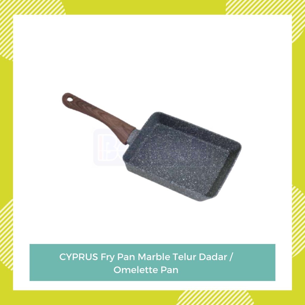 Jual CYPRUS Fry Pan Marble Telur Dadar / Omelette Pan | Shopee Indonesia