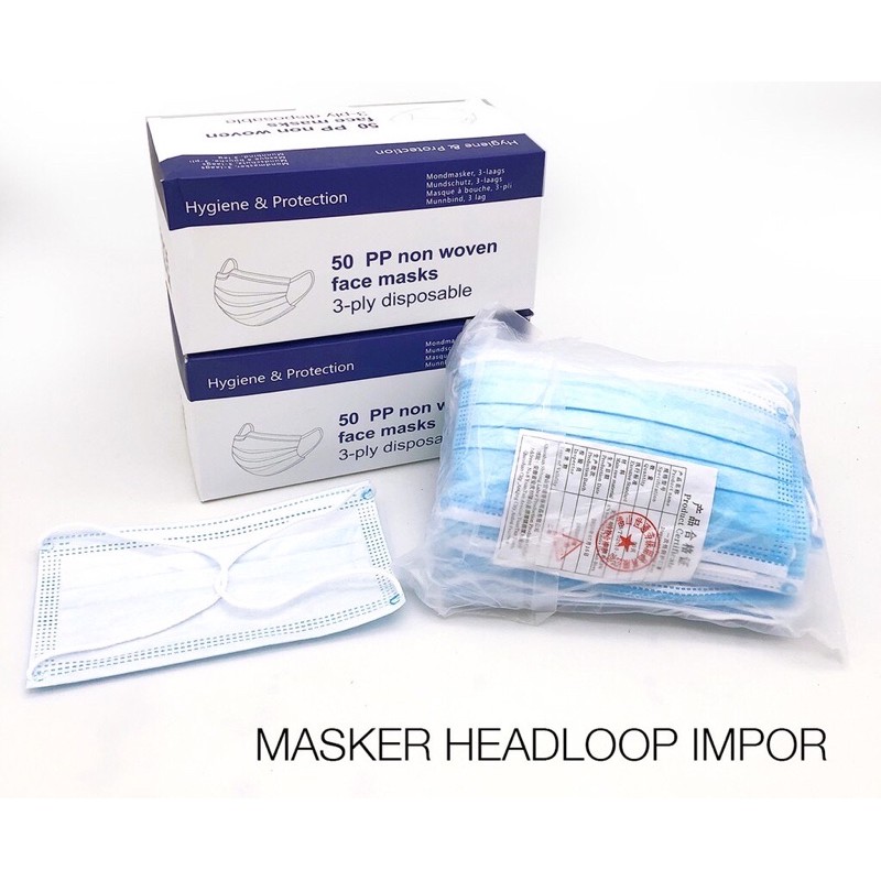 Jual Masker Hijab Sekali Pakai atau Disposable Headloop Mask 50 pcs ...