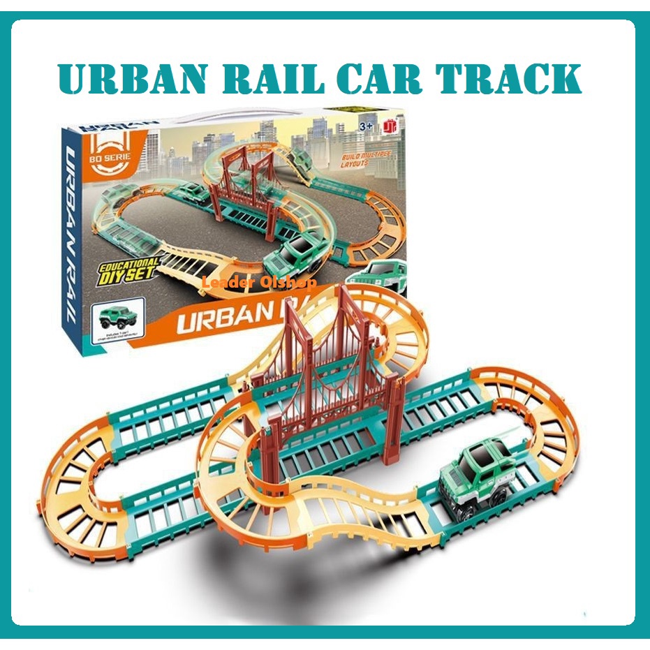 Jual MAINAN DIY URBAN RAIL CAR MULTIPLE TRACK SET TREK JALUR LINTASAN ...