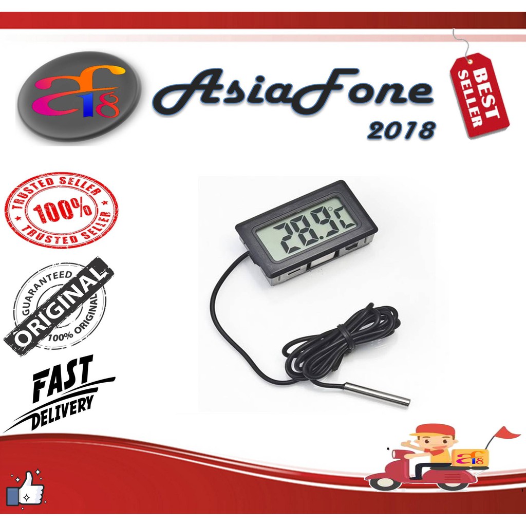 Jual Pengukur Suhu Digital Termometer Aquarium with Kabel 1M T110 ...