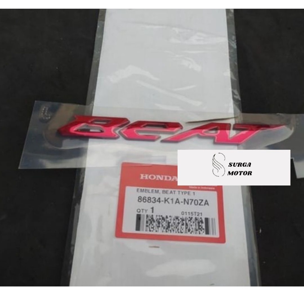 Jual Emblem Type 1 Logo Sticker Stiker Tulisan 3D Beat Deluxe LED K1A ...