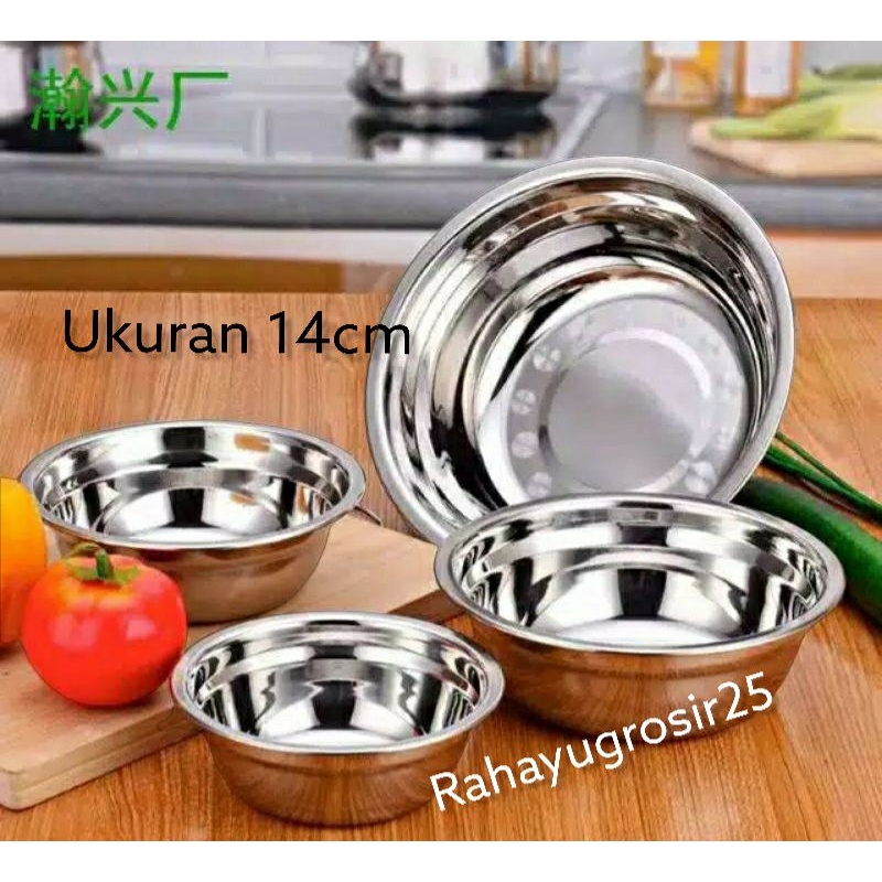 Jual Mangkuk Stainless ukuran 14cm / Mangkuk untuk Kobokan Harga/1pcs ...