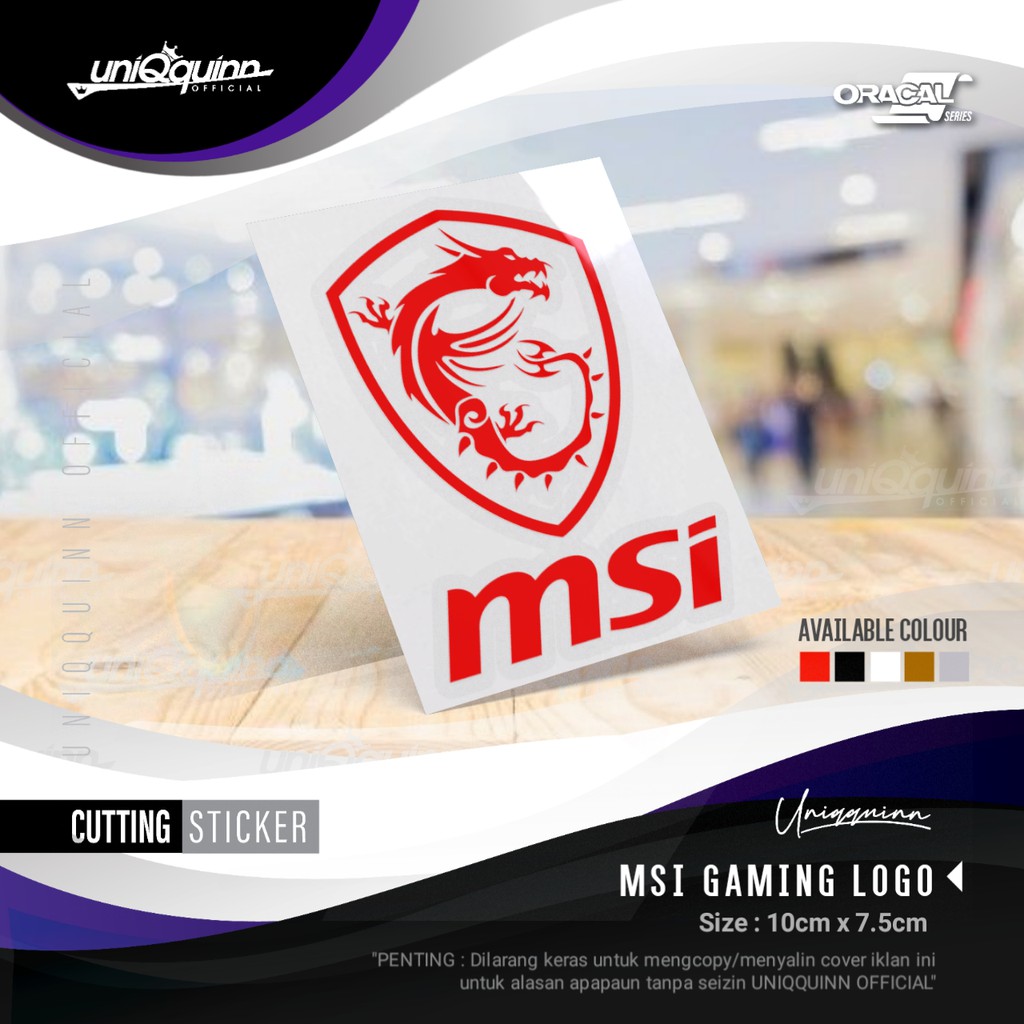 Jual UQ Stiker MSI | Stiker PC komputer | Sticker Cashing MSI | Skin ...