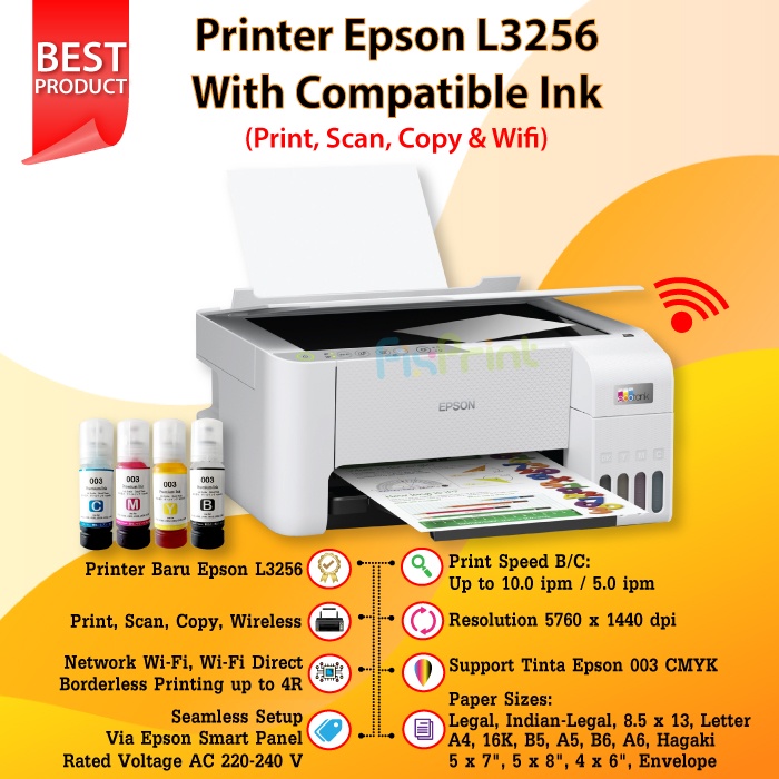 Jual Printer Epson EcoTank L3256 l3256 l3256 A4 WiFi All-in-One Print ...