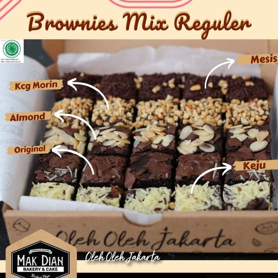 Jual Brownies mix toping large Halal | Shopee Indonesia