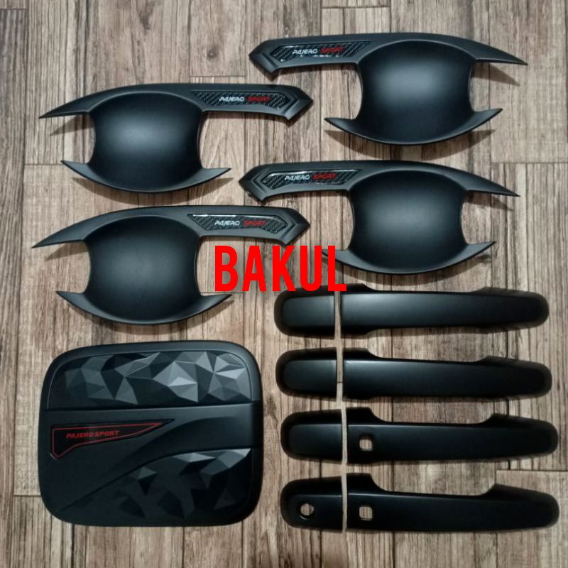 Jual Paket Lengkap Outer Handle Tank Cover All New Pajero Sport Tahun 2016-2024 Hitam Doff ...