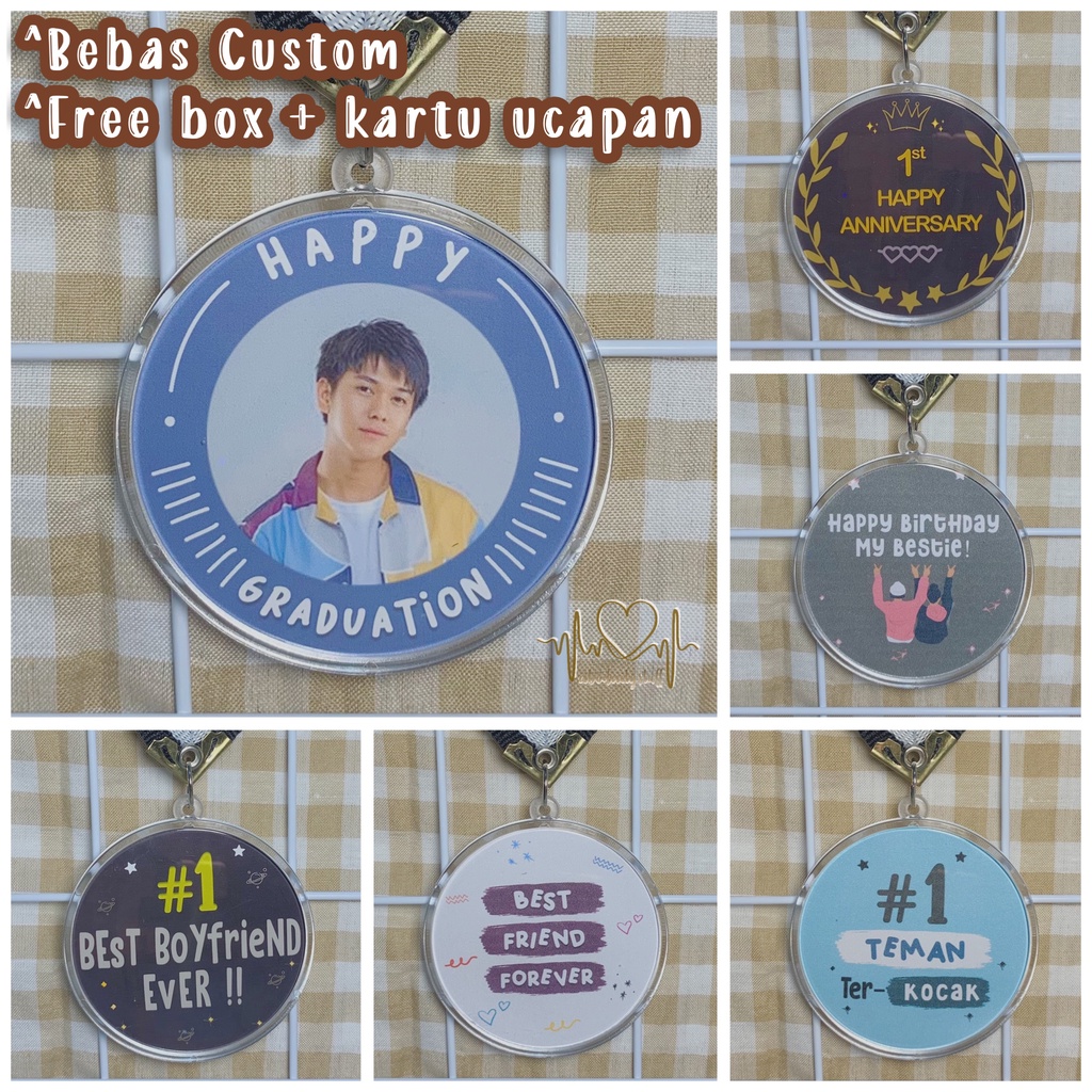 Jual Medali Custom Part 1 Kado Hadiah Ulang Tahun Anniversary Wisuda ...