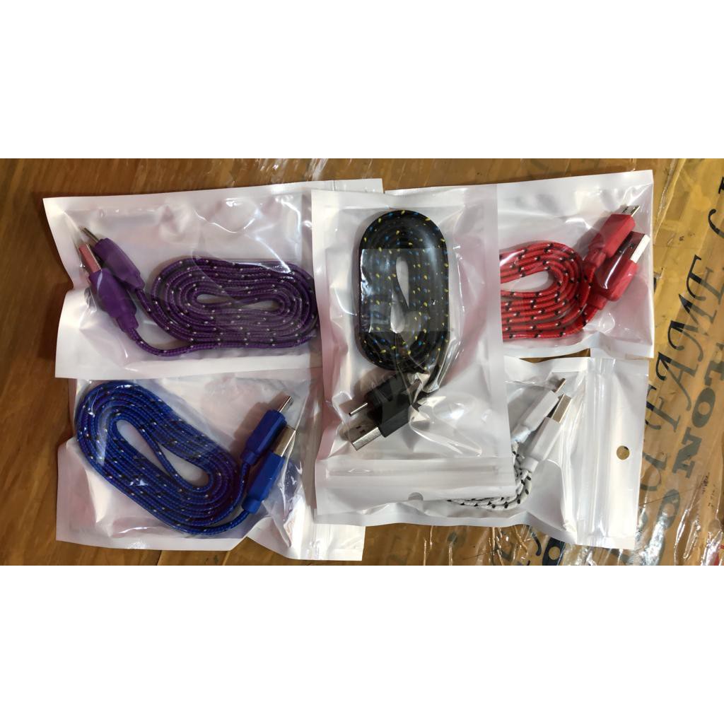 Jual Kabel Data Tali Sepatu 1 meter Micro V8 Pack Plastik Susu | Shopee ...