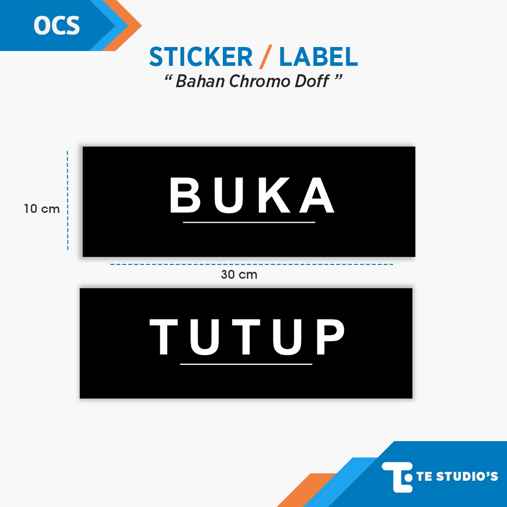 Jual Stiker Buka Tutup Sticker Open Closed Rambu Tanda Sign Wall Sign ...