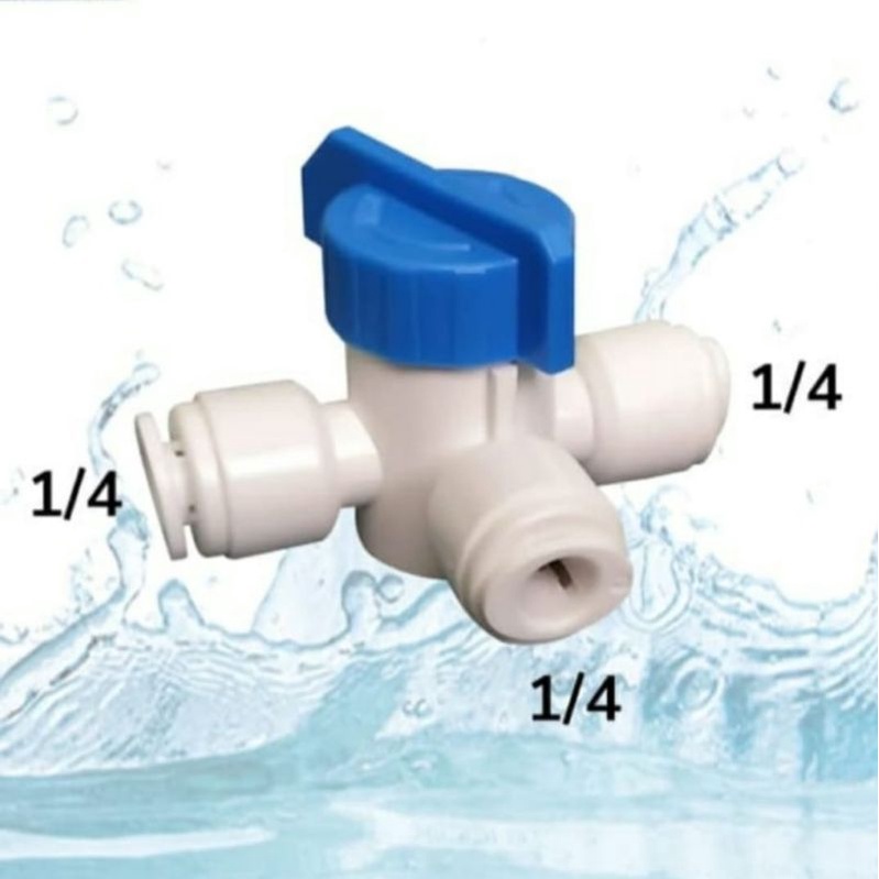 Jual Stop Kran Ball Valve 3 Way Selang 1/4" | Shopee Indonesia