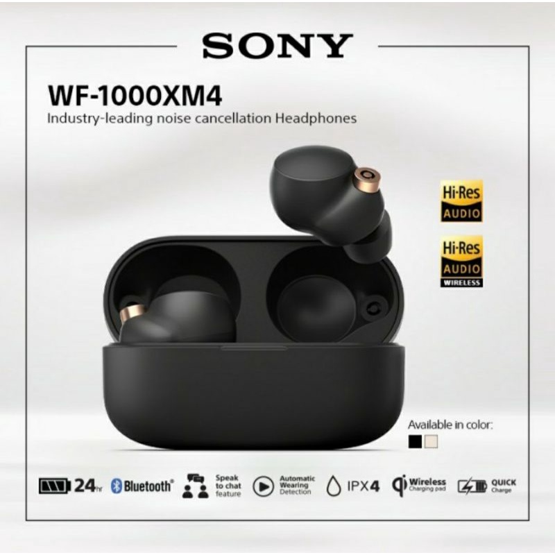 Jual Sony WF-1000 XM4 Black noise canceling Trully wireless / WF1000XM4 ...