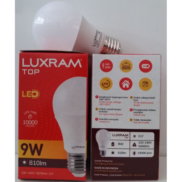 Jual LUXRAM LED BULB / Bohlam 9W | Shopee Indonesia