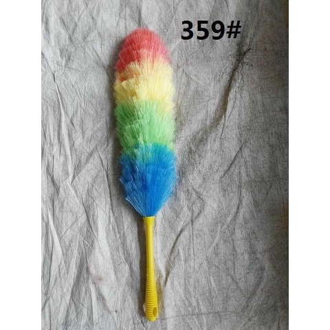 Jual Kemoceng Tali Rafia Gagang Kuning/ Kemucing Sulak Rainbow Plastik ...