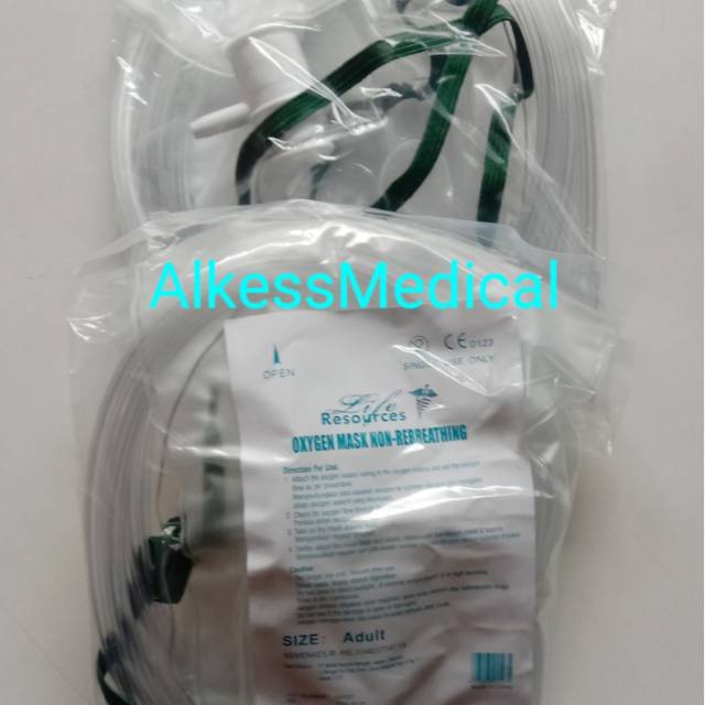 Jual Oxygen Mask- Non Rebreting Dewasa/NRM Masker Dewasa/Merek ...