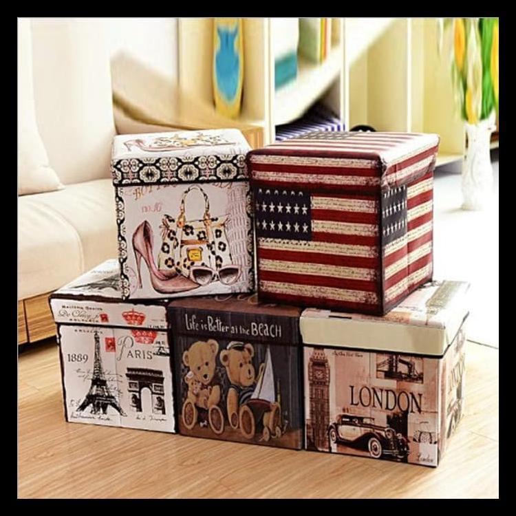 Jual Murmer Storage Box / Storage Stool / Tempat Mainan / Majalah / Box ...