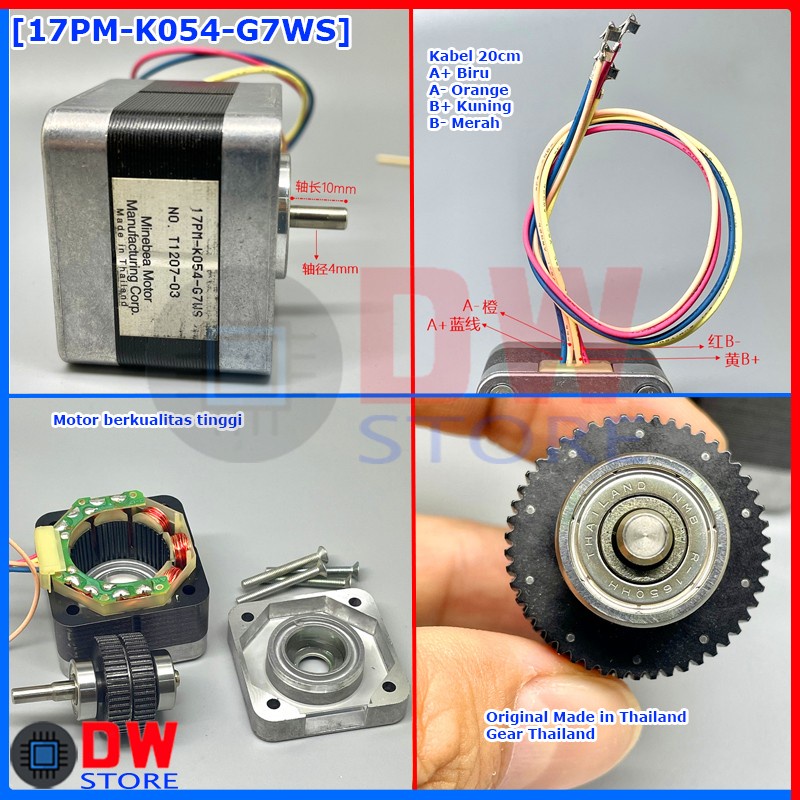 Jual Stepper Motor 42 Nema17 Nema 17 Stepping CNC 3D Printer | Shopee ...