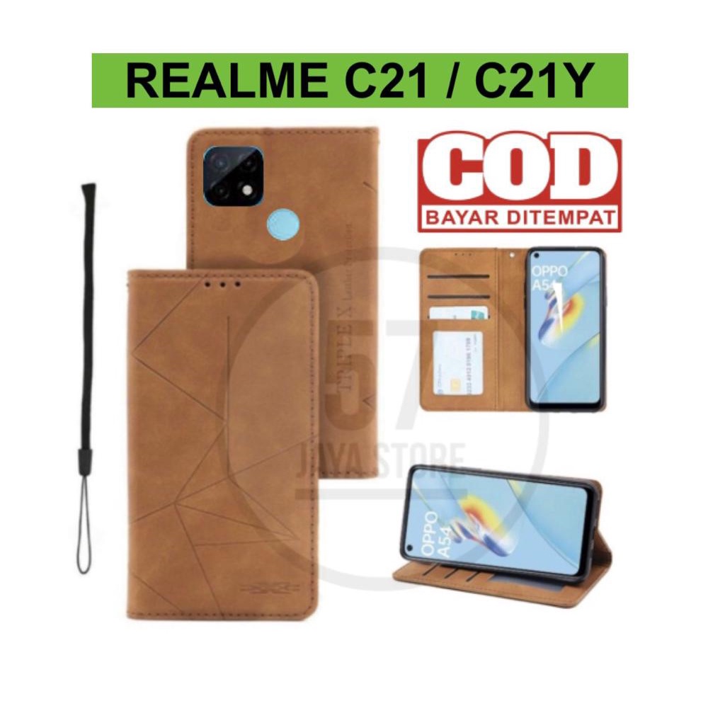 Jual case Realme C21 / C21Y flip case magnet terbaru / sarung hp dompet ...