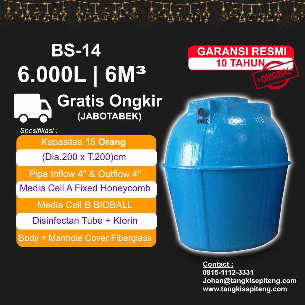 Jual BIOTANK 6000 Liter - SEPTICTANK BIO|BIOTECH|BIOFIL |BIO SEPTIC ...