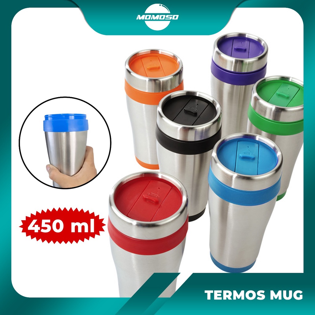 Jual MOMOSO Mug Termos 450 ml / Termos Kopi Stainless / Termos ...