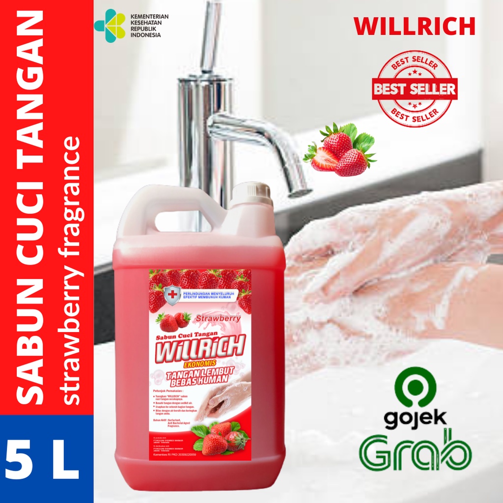 Jual Sabun Cuci Tangan Fresh Strawberry 5 Liter Pengiriman Instant ...