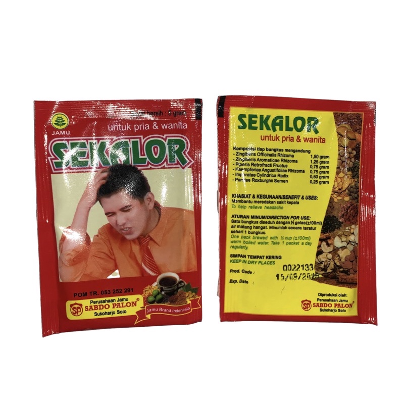 Jual Jamu Serbuk Sekalor Sakit Kepala - Sabdo Palon ( Isi 10 Sachet ...