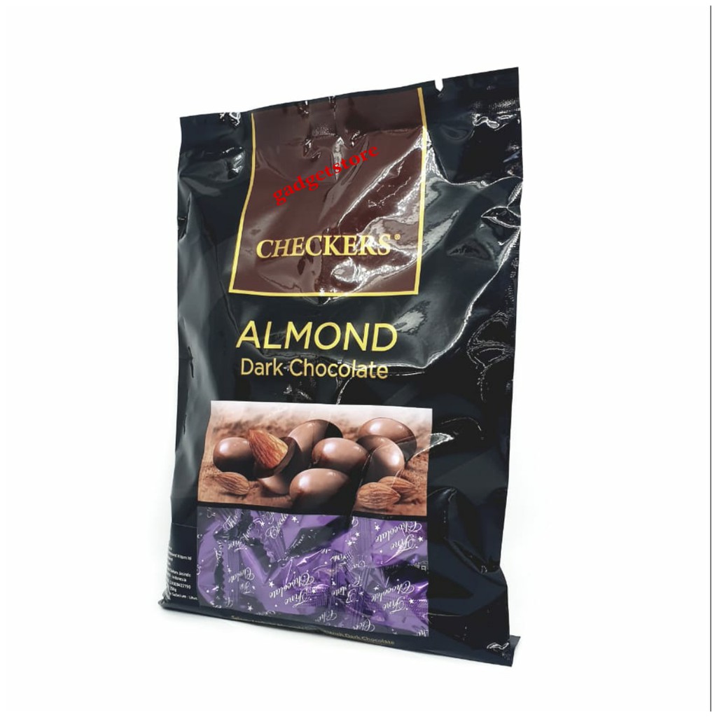 Jual Checkers Almond Dark Chocolate 150g | Shopee Indonesia