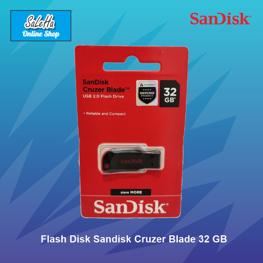 Jual Flash Disk Sandisk Cruzer Blade 32 GB USB 2.0 (GARANSI TOKO 1TAHUN ...