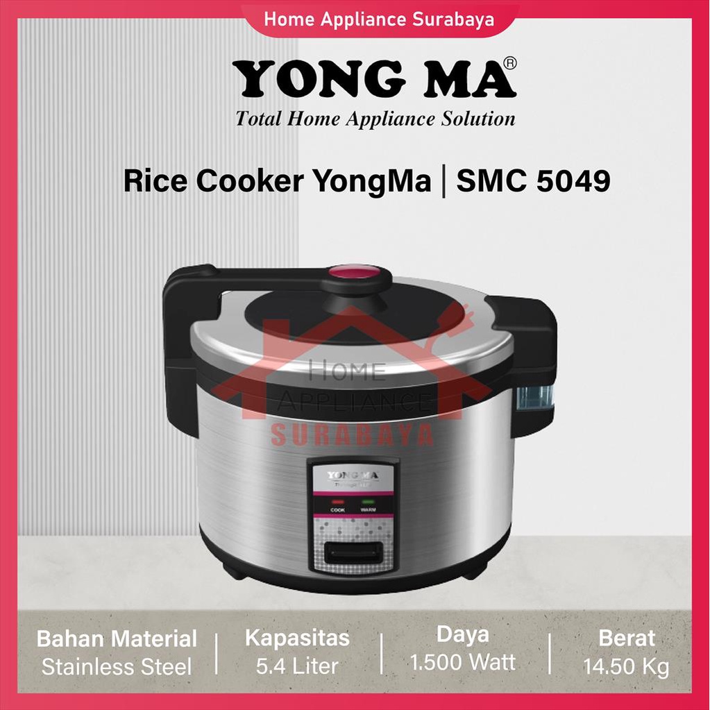 Jual Rice Cooker Magic Com YONG MA JUMBO / BESAR Kapasitas 5.4 Liter ...