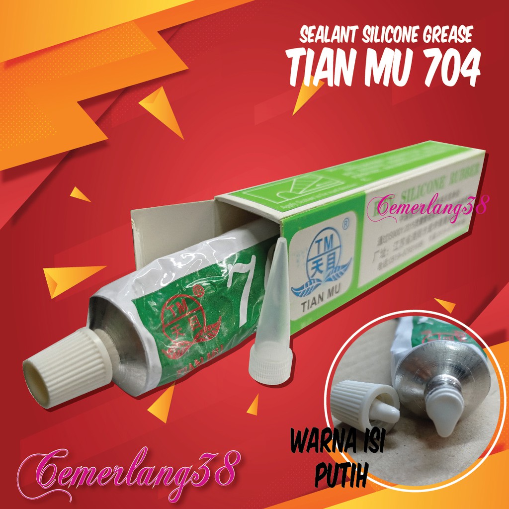 Jual Lem Tian Mu 704 Putih / Thermal Glue + Sealant Silicone Grease ...