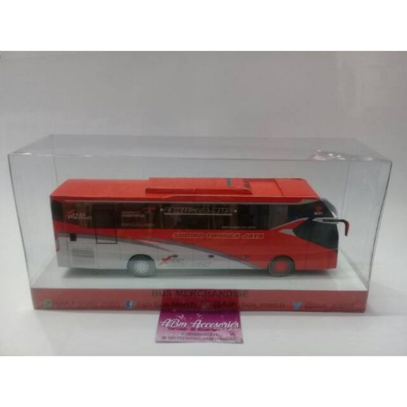 Jual Miniatur bus / bis Papercraft STJ Sudiro Tungga jaya Merah ...