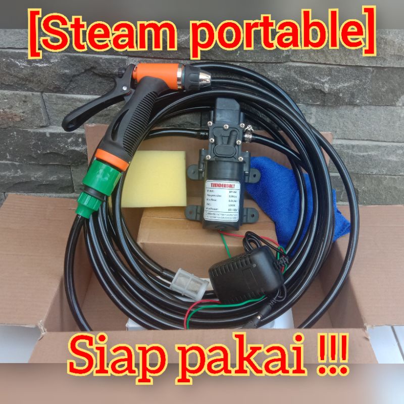 Jual alat steam portable pompa DC cuci motor/mobil/AC/hewan | Shopee ...
