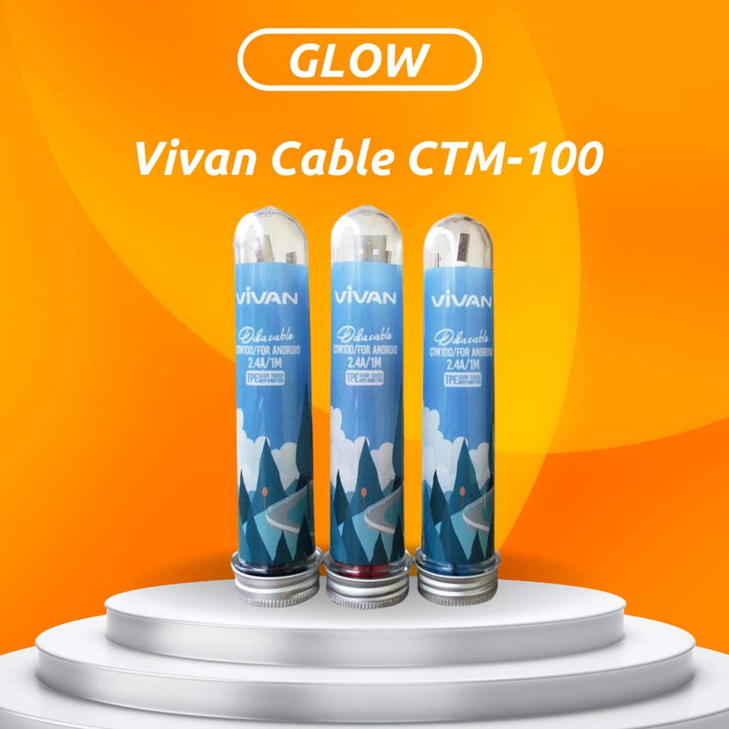 Jual Kabel Vivan Tube Micro USB (Vivan CTM-100) | Fast Charging 2.4A ...