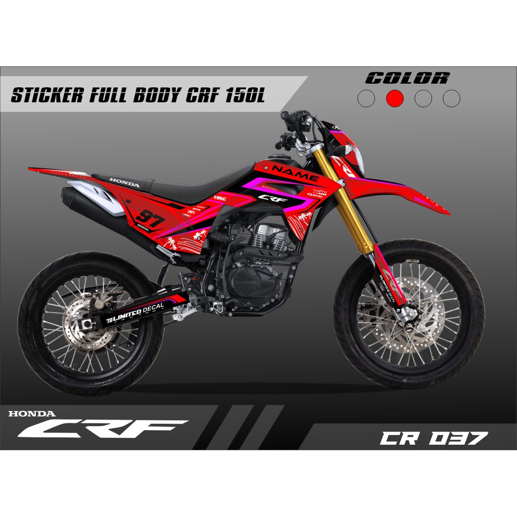 Jual decal sticker fullbody CRF 150L custom CR 037 | Shopee Indonesia