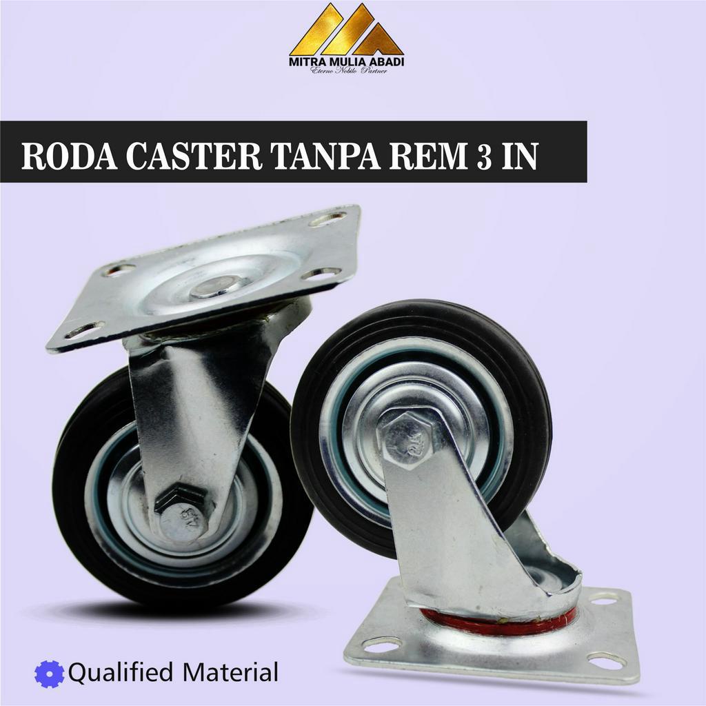 Jual Roda Karet stop and go 3" Roda Etalase Swifel 3 Inch 75 mm ...