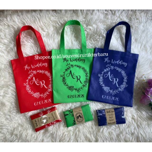 Jual SOUVENIR PERNIKAHAN TAS SPUNBOND JAHIT CUSTOM UKURAN CUSTOM MODEL ...