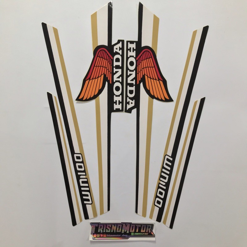Jual Sticker list body Honda WIN 100 custom | Shopee Indonesia