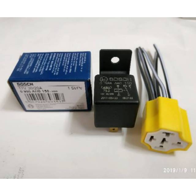 Jual RELAY BOSCH 12V 20/30A KAKI 5 RELAY PEMUTUS 87a + SOCKET RELAY KERAMIK 5 KABEL | Shopee ...