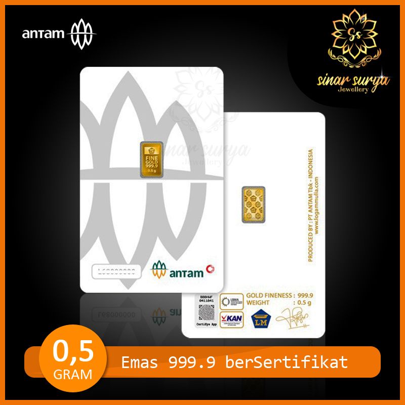 Jual Emas ANTAM 0.5 gram / 0,5 gram gr Press Certieye terbaru | Shopee ...