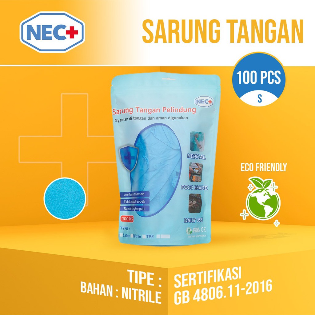 Jual [EKONOMIS] - NEC+ -HAND GLOVES / HAND SCOON NITRILE (ALTERNATIF ...