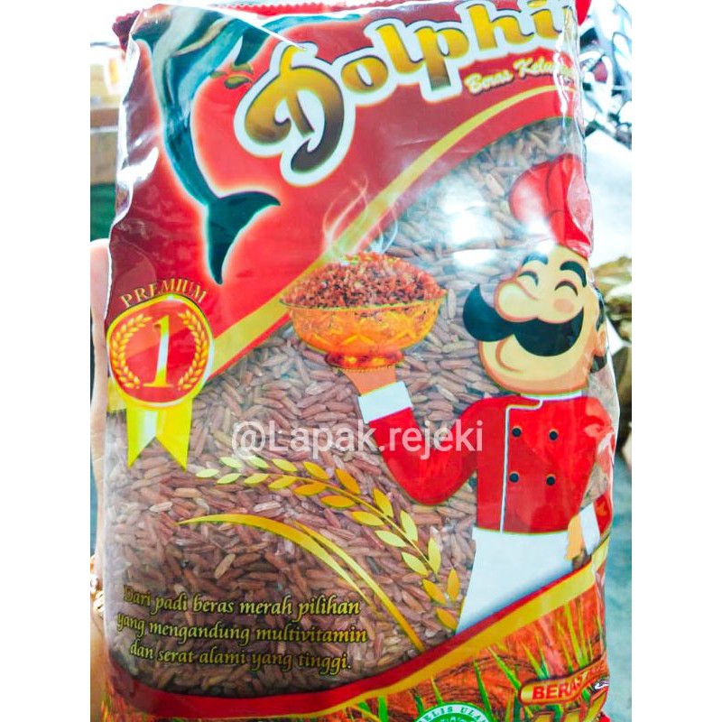 Jual Beras Merah Merek Dolphin / Beras Merah Premium 1kg | Shopee Indonesia