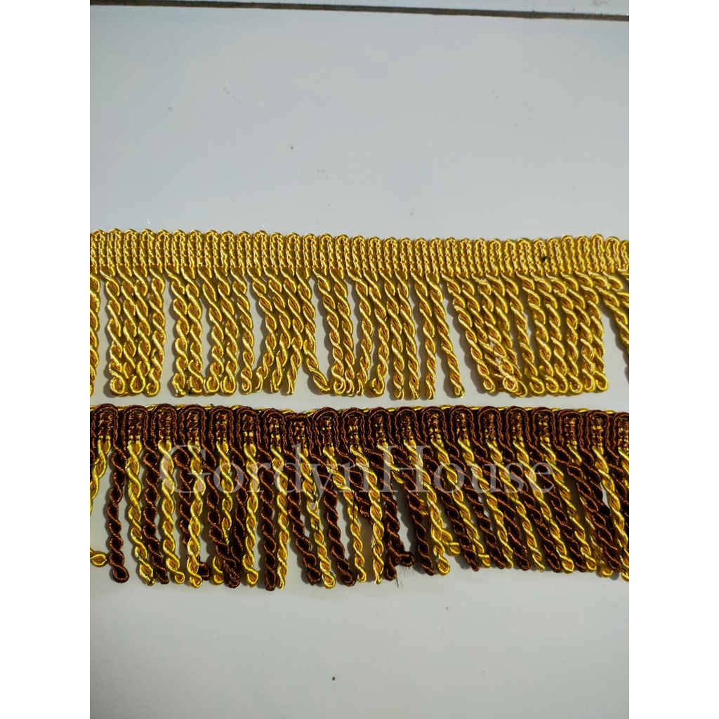 Jual renda rumbai model tambang perMeter rumbai karpet renda sadjadah ...