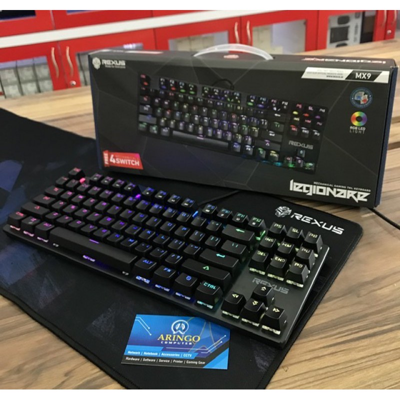 Jual Keyboard Rexus GAMING MECHANICAL RGB MX9 TKL BLACK-BLUE SWITCH ...