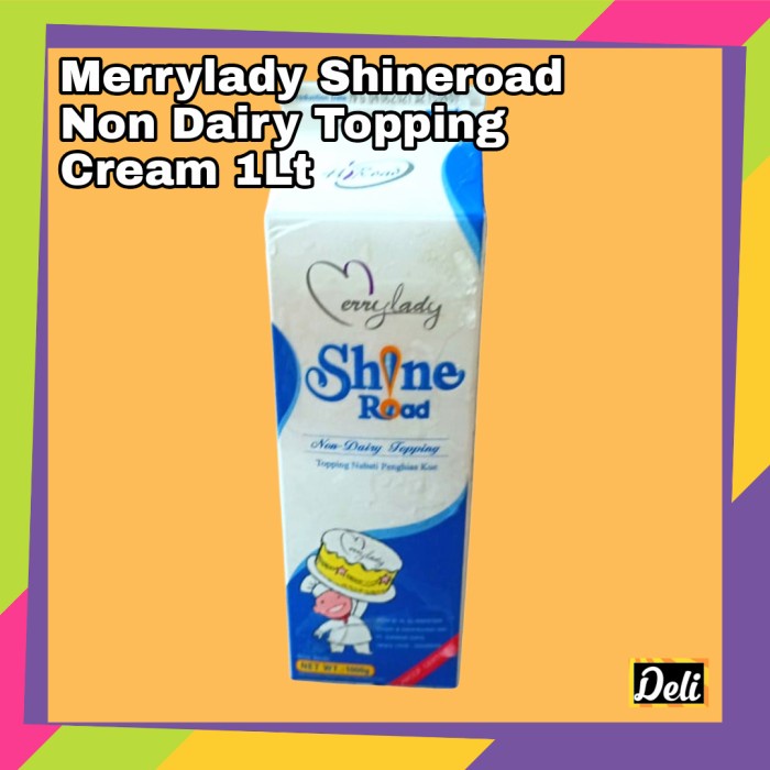 Jual Merrylady Shineroad Non Dairy Topping Nabati Cream 1L | Shopee ...
